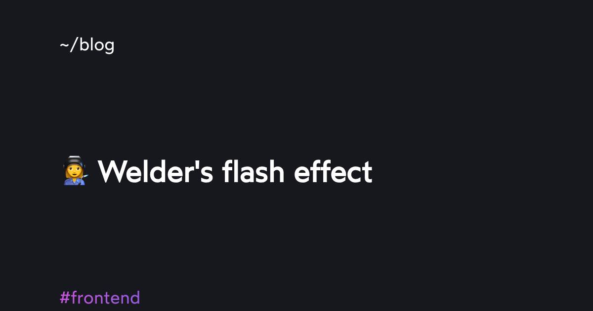 Welder's flash effect